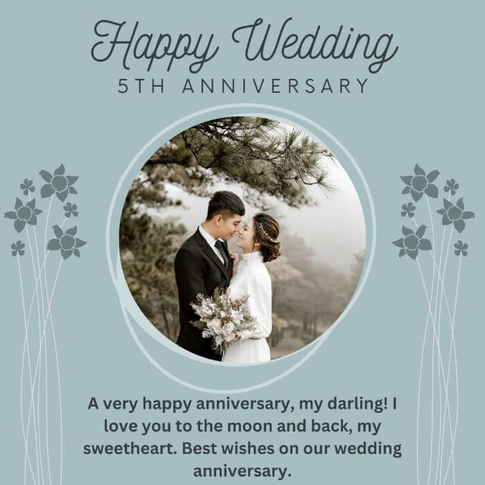 Happy 5th Wedding Anniversary Wishes For Wife And Husband