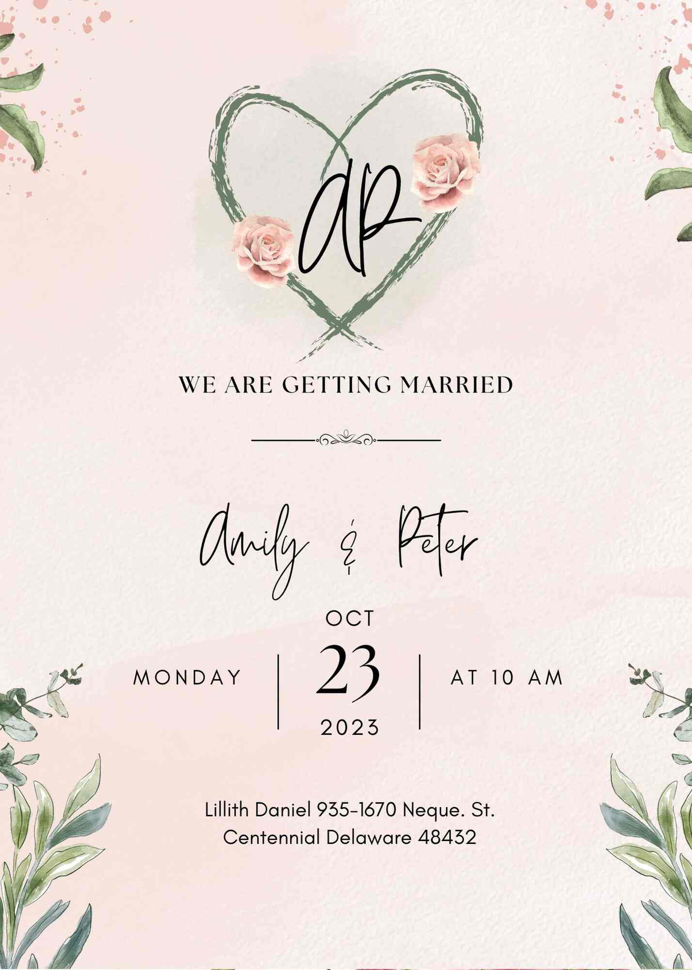 Best Wedding Invitation Card Designs: Wedding Card Template