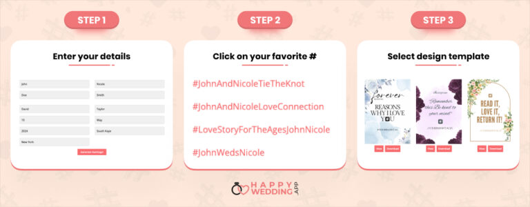 Free Wedding Hashtag Generator