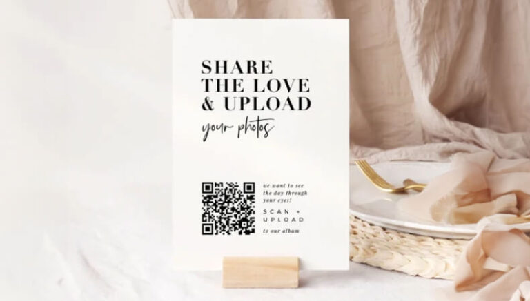 Wedding QR Code Template Wedding Guestbook Photo